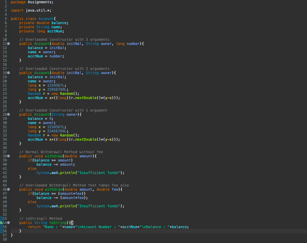 Solved Opening and Closing Accounts File Account.java (see | Chegg.com