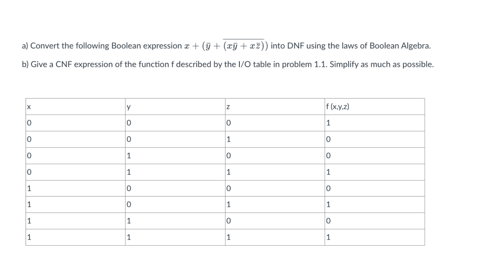 Solved Please answer all questions. The table provided is | Chegg.com