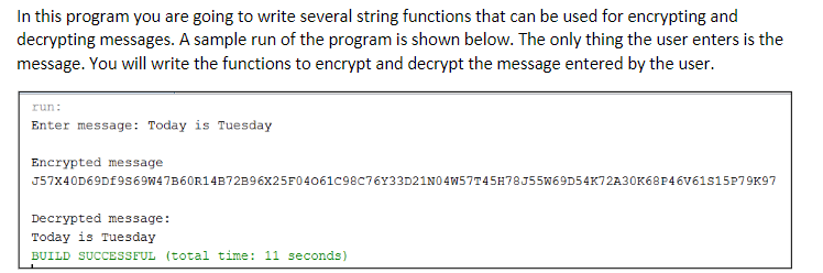 Solved In this program you are going to write several string | Chegg.com