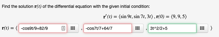 Solved Find the solution 𝐫(t) of the differential equation | Chegg.com