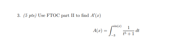 Solved (5 ﻿pts) ﻿Use FTOC part II to find | Chegg.com