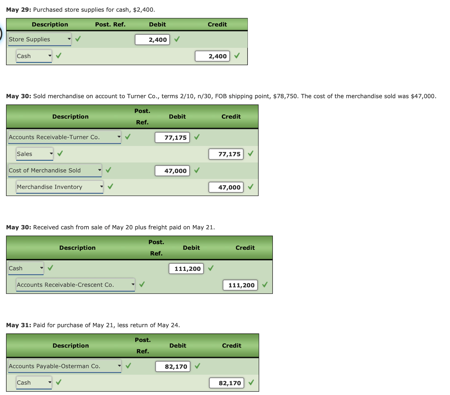 Solved For a compound transaction, if an amount box does not | Chegg.com