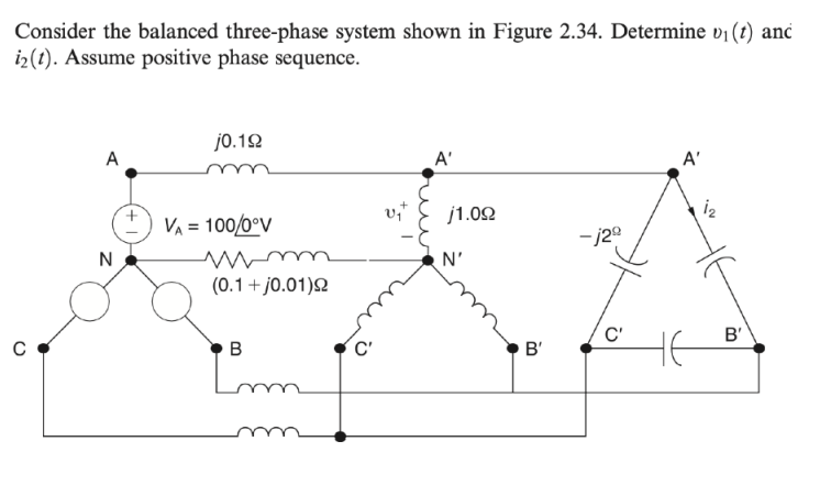 Solved Consider the balanced three-phase system shown in | Chegg.com
