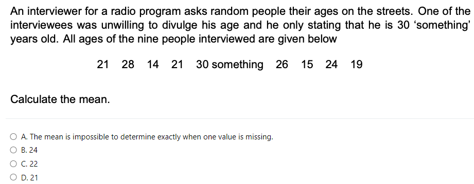 Solved An interviewer for a radio program asks random people | Chegg.com