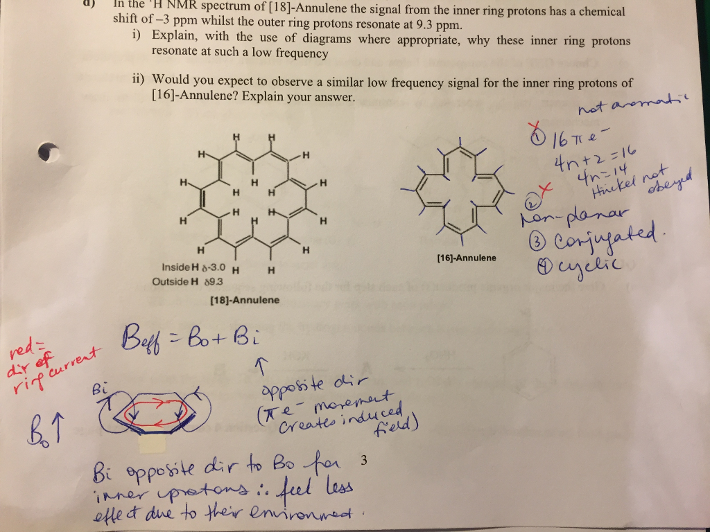 Solved Please answer part (ii) regarding [16]-Annulene. | Chegg.com