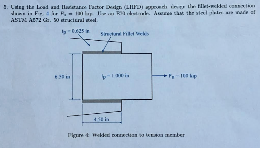 Solved 5. Using the Load and Resistance Factor Design (LRFD) | Chegg.com