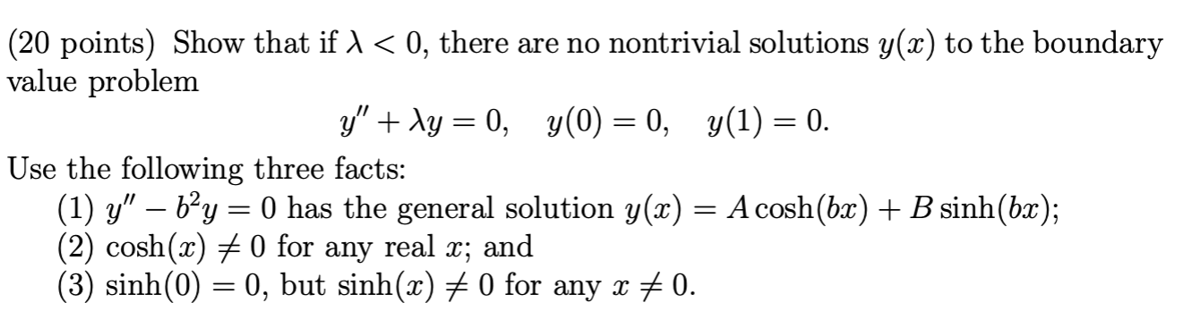 Solved (20 points) Show that if λ
