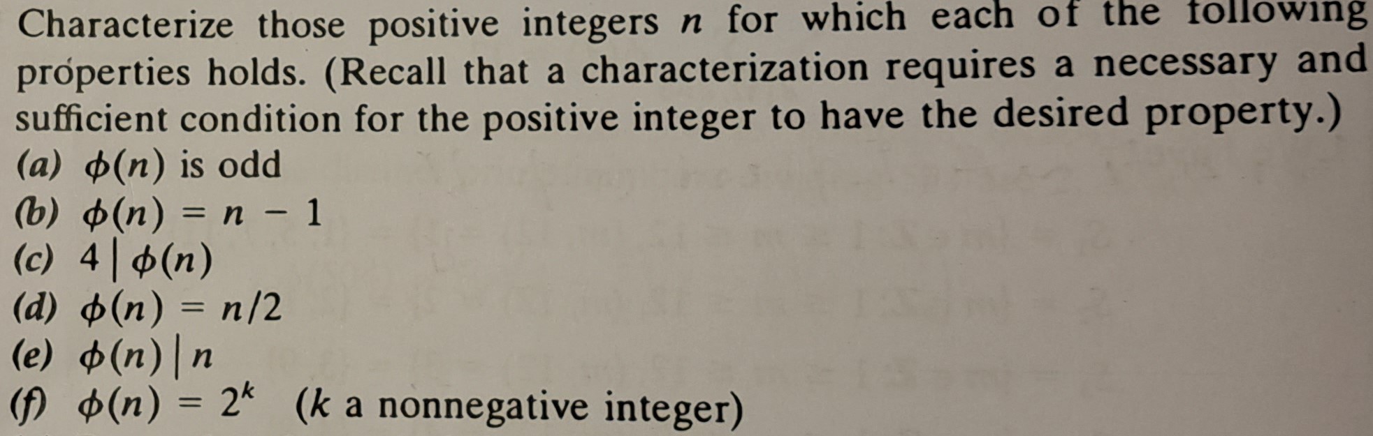 Characterize those positive integers n ﻿for which | Chegg.com