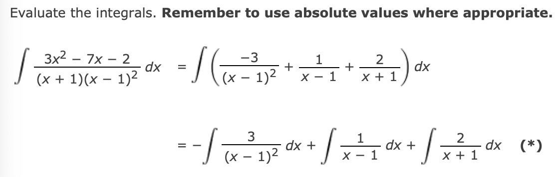 Solved Evaluate the integrals. Remember to use absolute | Chegg.com