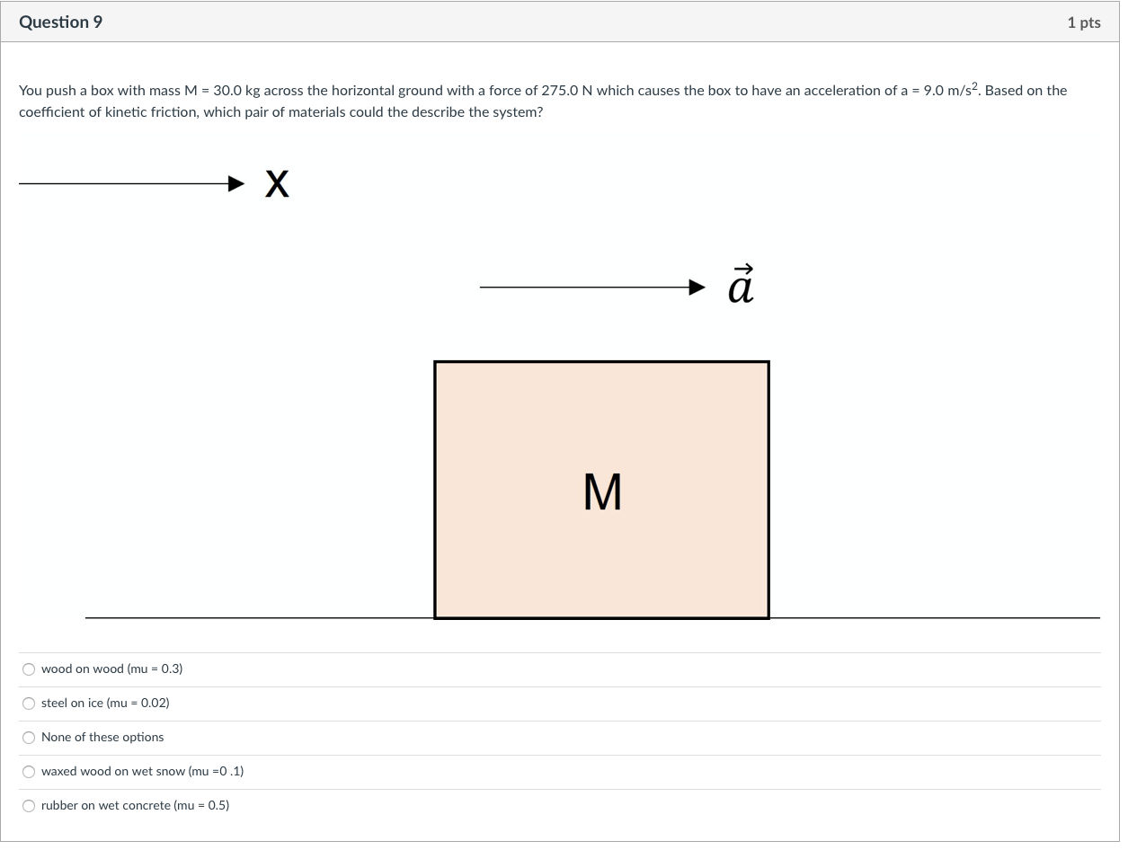Solved You push a box with mass M=30.0 kg across the | Chegg.com