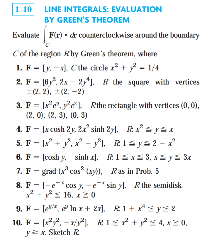 Solved LINE INTEGRALS: EVALUATION BY GREEN'S THEOREM | Chegg.com