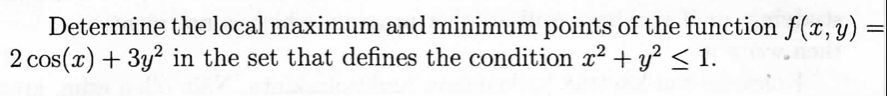 Solved Determine the local maximum and minimum points of the | Chegg.com