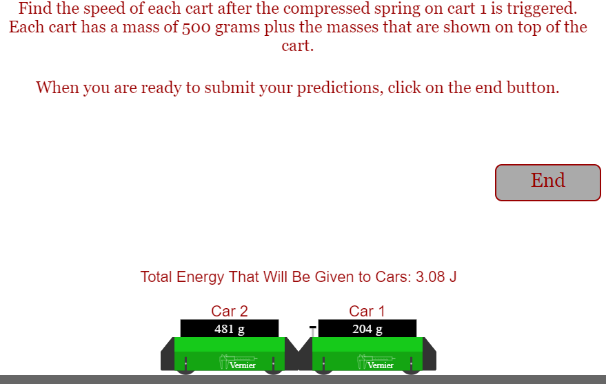 Solved Find the speed of each cart after the compressed | Chegg.com