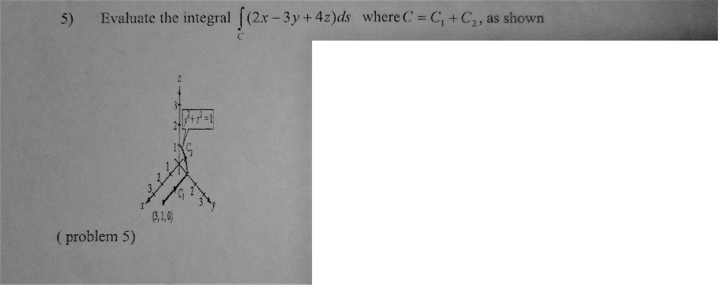 Solved Evaluate the integral (2x-3y+4z)ds where C = C, + C,, | Chegg.com