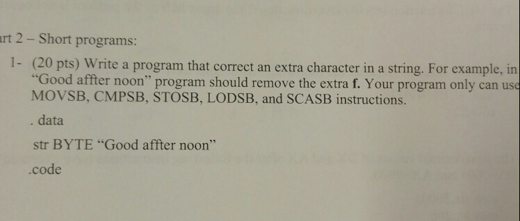 Solved rt 2- Short programs: 1- (20 pts) Write a program | Chegg.com