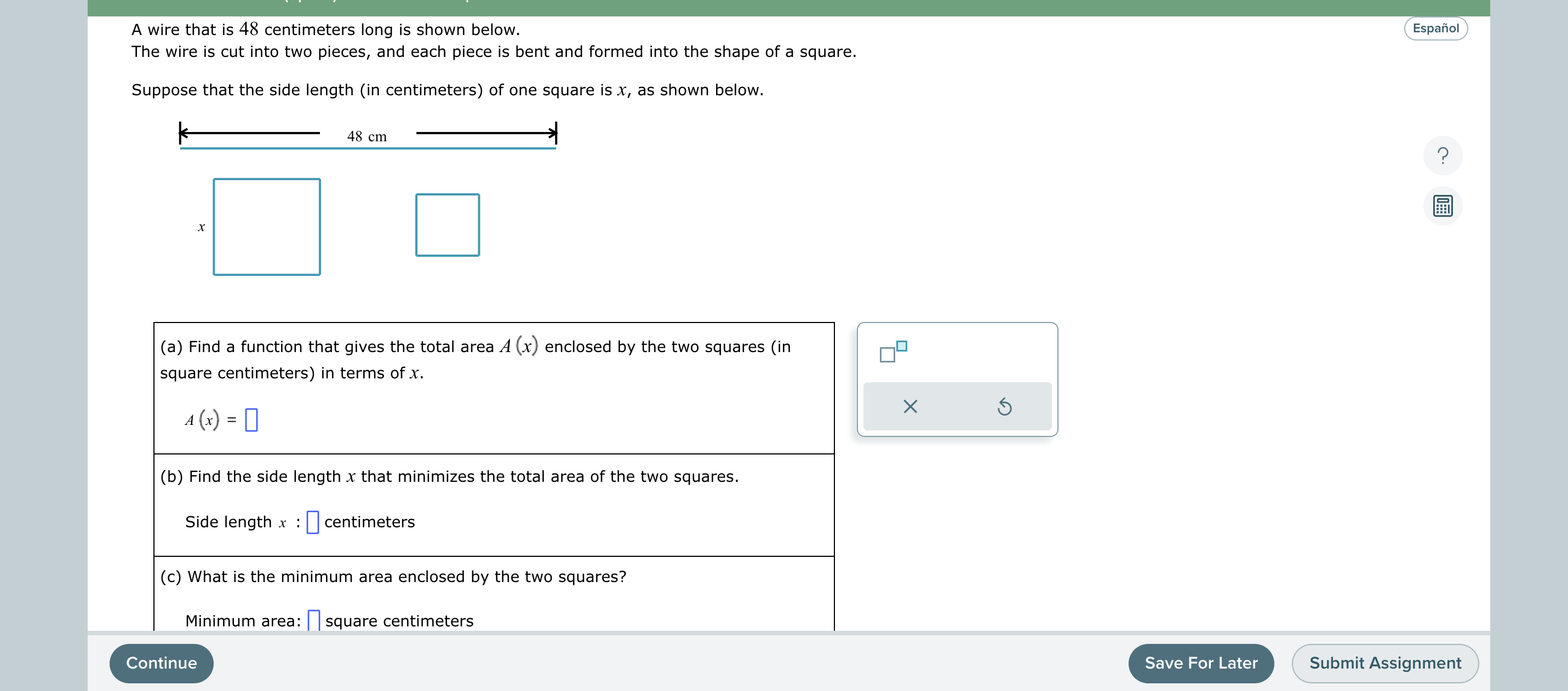 Solved A wire that is 48 centimeters long is shown below. | Chegg.com