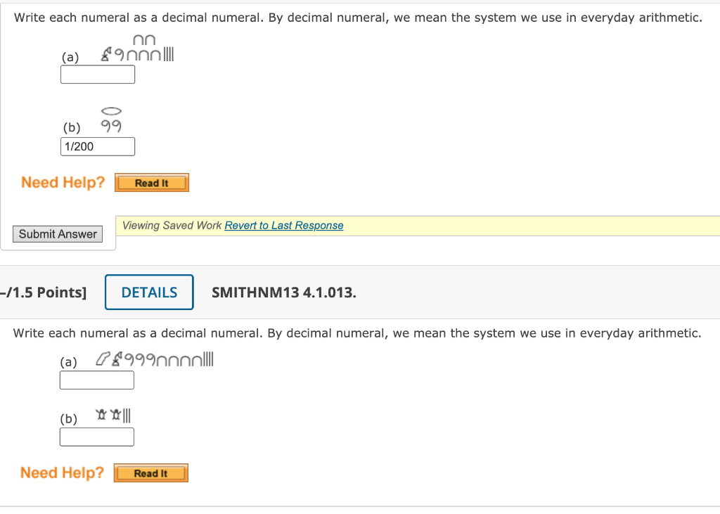 Solved Write each numeral as a decimal numeral. By decimal | Chegg.com