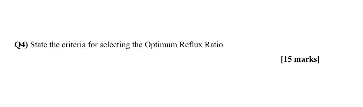 Solved (4) State the criteria for selecting the Optimum | Chegg.com