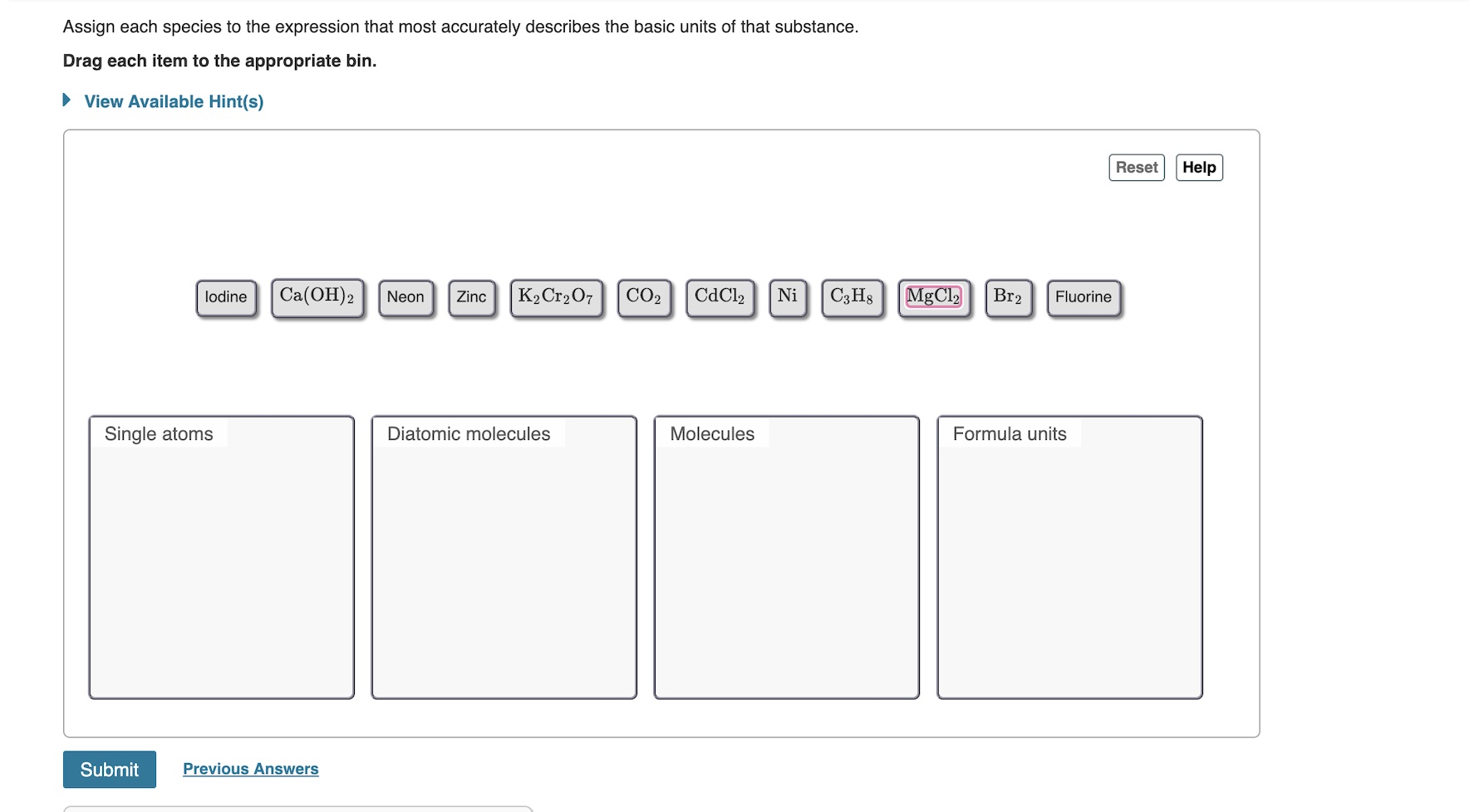 Solved Assign each species to the expression that most | Chegg.com