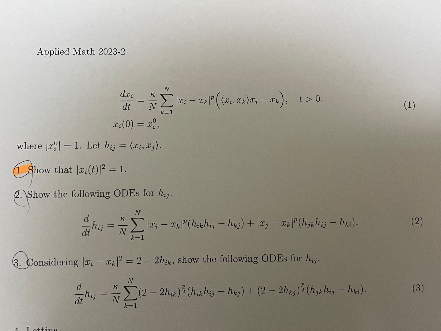 Solved Applied Math 2023-2 | Chegg.com