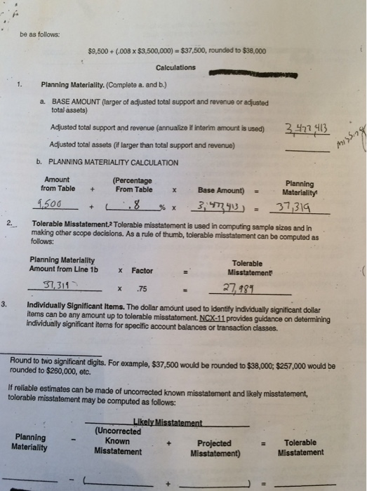 Solved MATERIALITY DECISIONS AND PERFORMING ANALYTICAL | Chegg.com