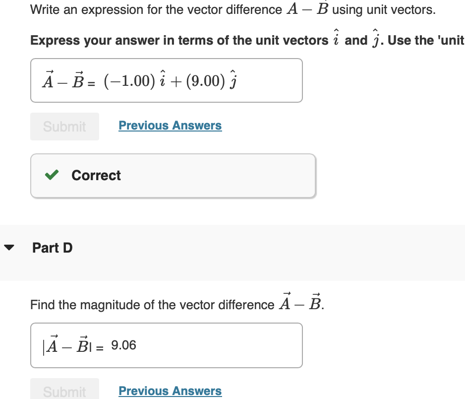 Solved Given the vector A=4.00i^+7.00j^, find the magnitude | Chegg.com