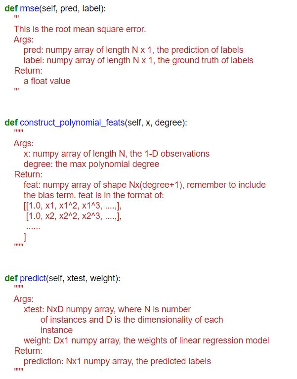 def rmse(self, pred, label): This is the root mean | Chegg.com