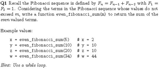 Solved Q1 Recall the Fibonacci sequence is defined by Fre= | Chegg.com