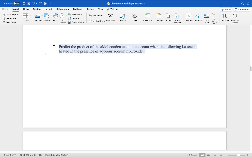 Solved AutoSave AA 26... 2 OF Discussion Activity-Enolates | Chegg.com