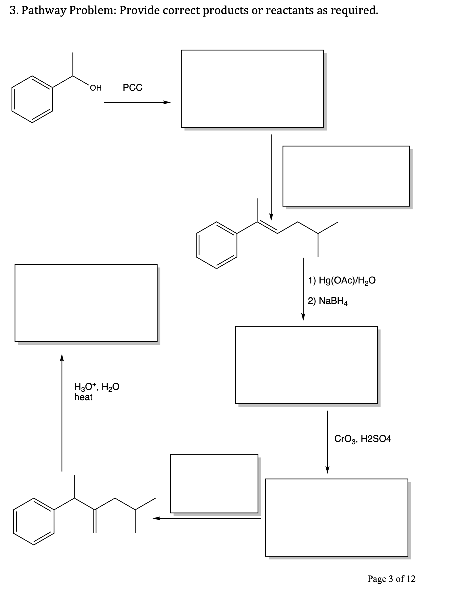 Solved Pathway question: Provide correct products or | Chegg.com