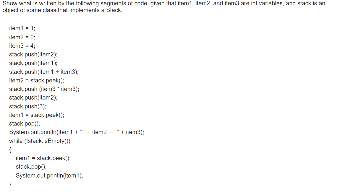 Solved Show what is written by the following segments of | Chegg.com