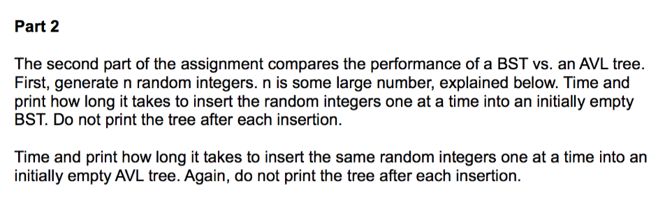 Solved Part 2 The second part of the assignment compares the | Chegg.com
