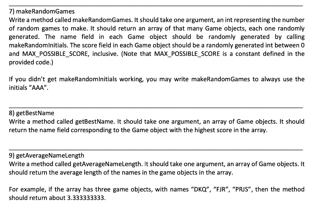 SOLVE IN JAVA - BlueJ ONLY SOLVE FROM INSTRUCTION #1 | Chegg.com
