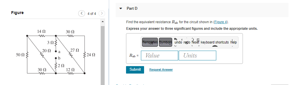 Solved Find the equivalent resistance Rab for the circuit | Chegg.com