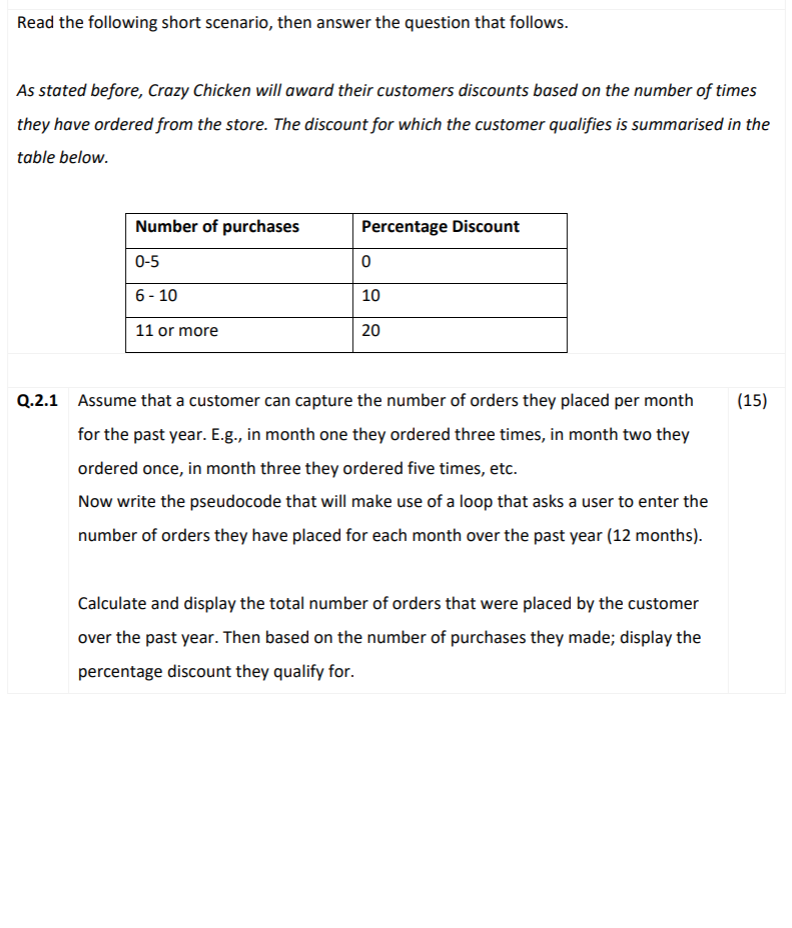 Solved Consider the following short statement, then answer | Chegg.com