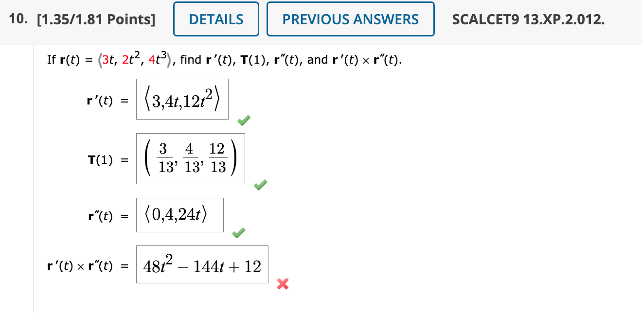 Solved 11. [0/1.9 Points] DETAILS PREVIOUS ANSWERS SCALCET9 | Chegg.com