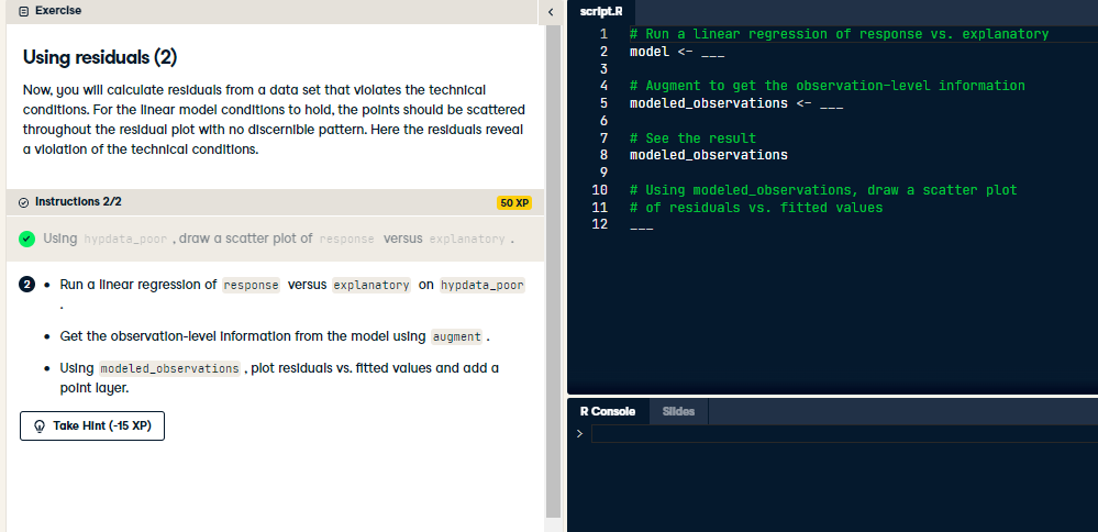 Solved © Exercise script.R # Run a linear regression of | Chegg.com