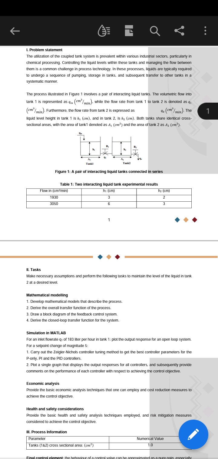 Solved I. Problem statement The utilization of the coupled | Chegg.com