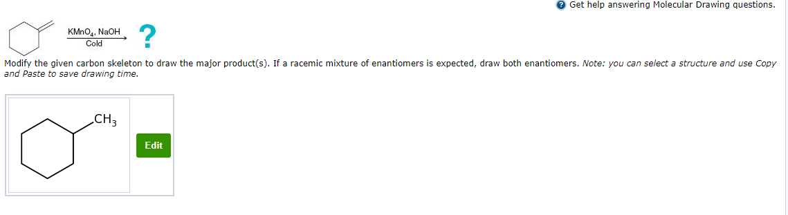 Solved Get help answering Molecular Drawing questions. | Chegg.com