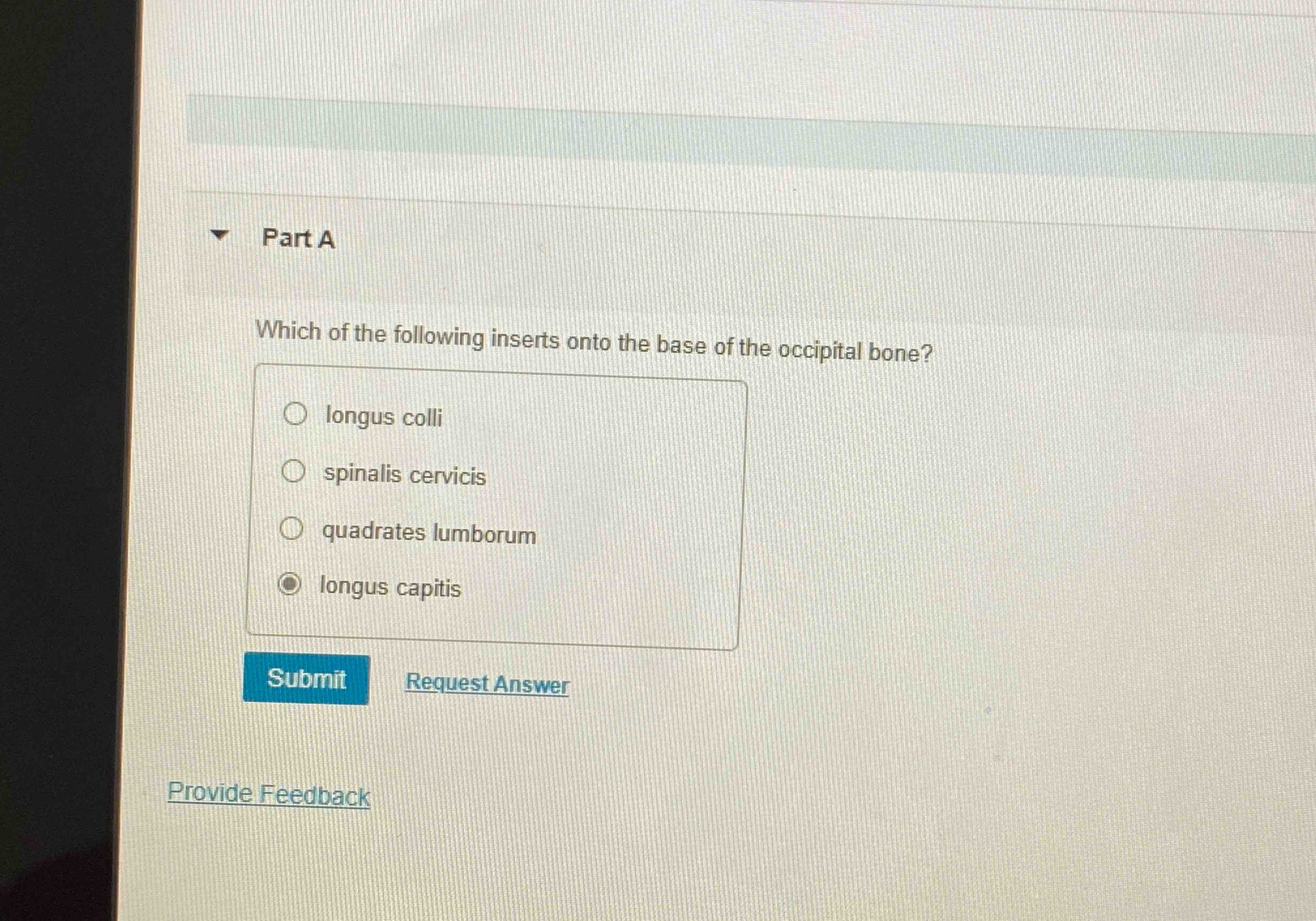 Solved Part AWhich of the following inserts onto the base of | Chegg.com
