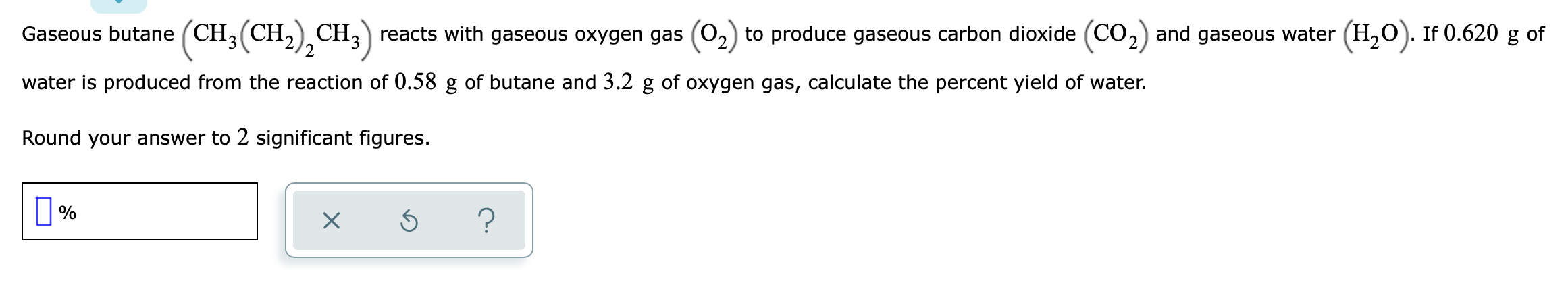 Solved Gaseous butane (CH3(CH2),CH3) reacts with gaseous | Chegg.com