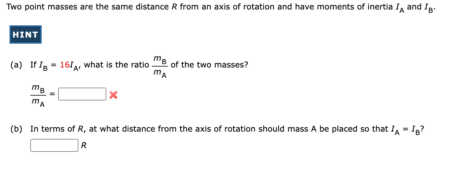 Solved Two point masses are the same distance R ﻿from an | Chegg.com