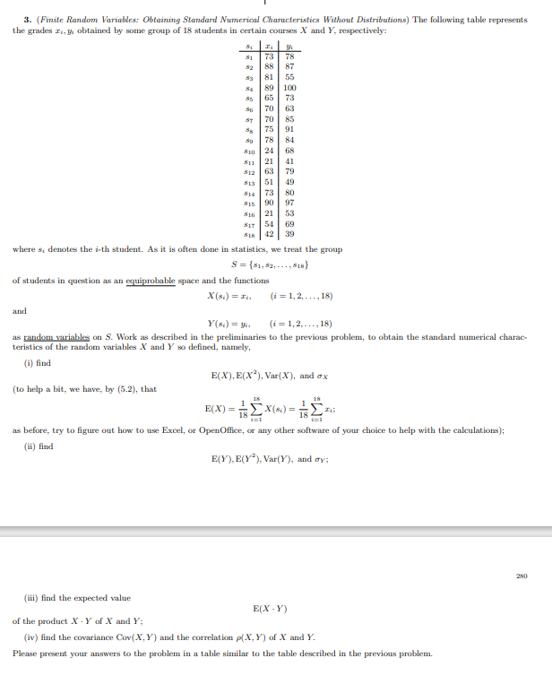 Solved 84 is 90 3. (Finite Random Variables: Obtaining | Chegg.com