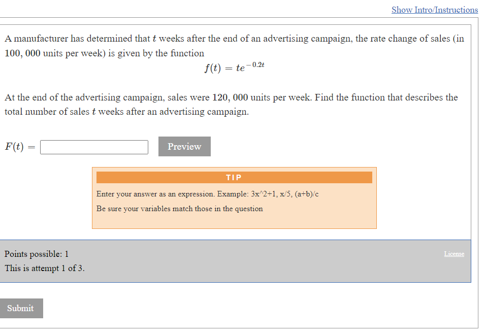 Solved Show Intro/Instructions A manufacturer has determined | Chegg.com
