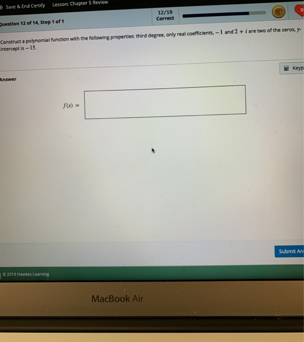 Solved O Save & End Certify Lesson: Chapter 5 Review | Chegg.com