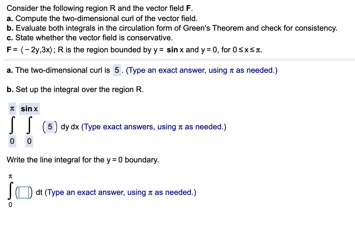 Solved Consider the following region R and the vector field | Chegg.com