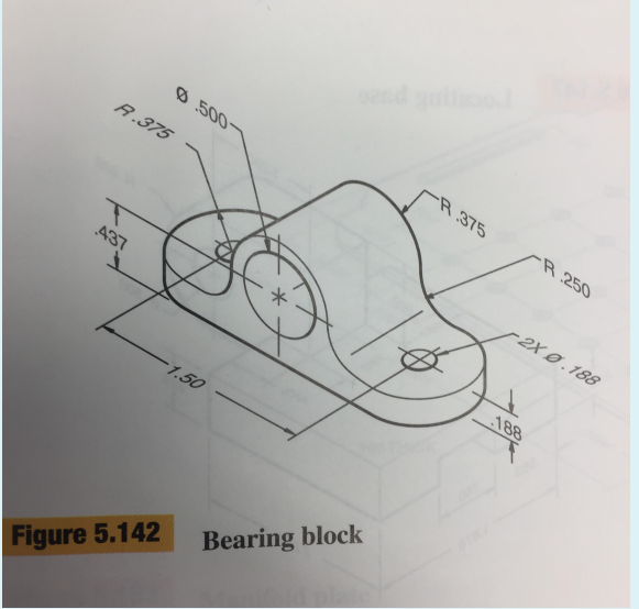 Solved Build the Bearing Block part in SolidWorks. Unit | Chegg.com