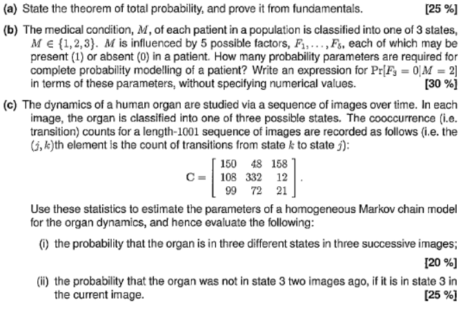 Solved (a) State the theorem of total probability, and prove | Chegg.com