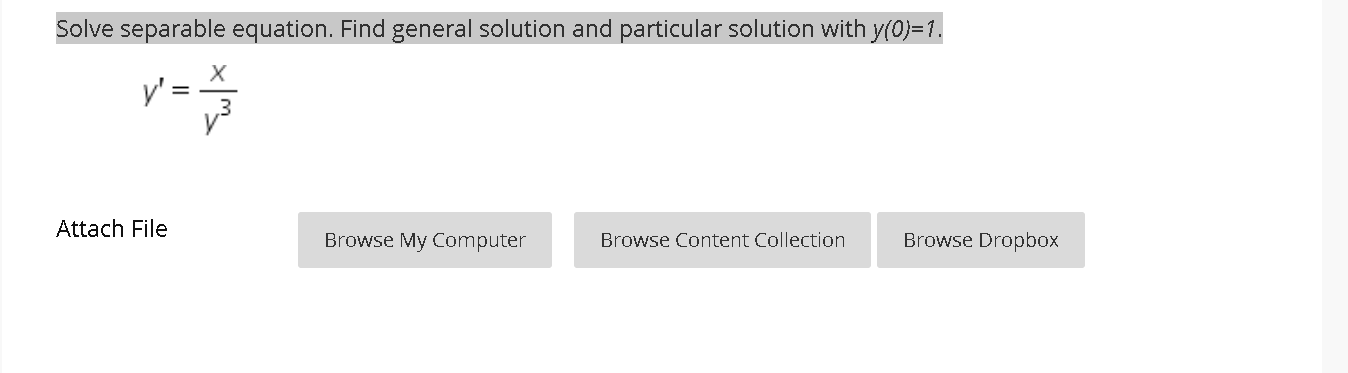 Solved Solve separable equation. Find general solution and | Chegg.com