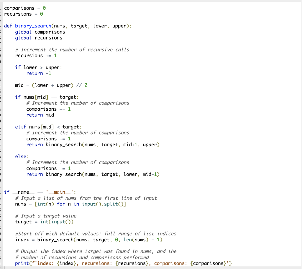 Solved Binary Search Can Be Implemented As A Recursive Chegg